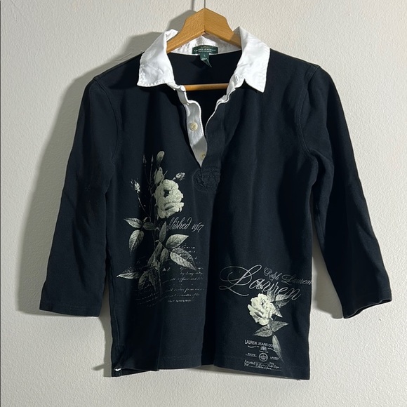 Ralph Lauren | Tops | Vintage Ralph Lauren Floral Polo Shirt | Poshmark